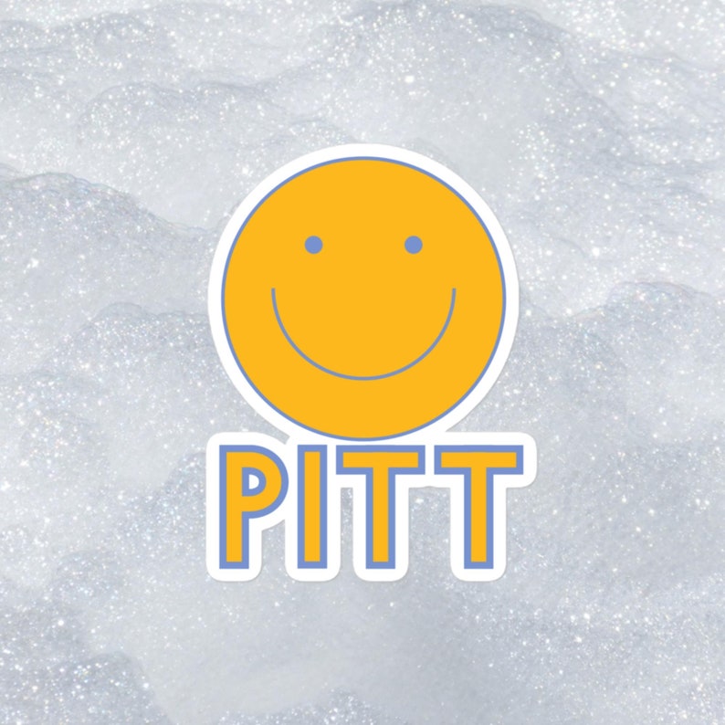 PITT Smiley Face Stickers! Back to School Stickers and Decals - Etsy