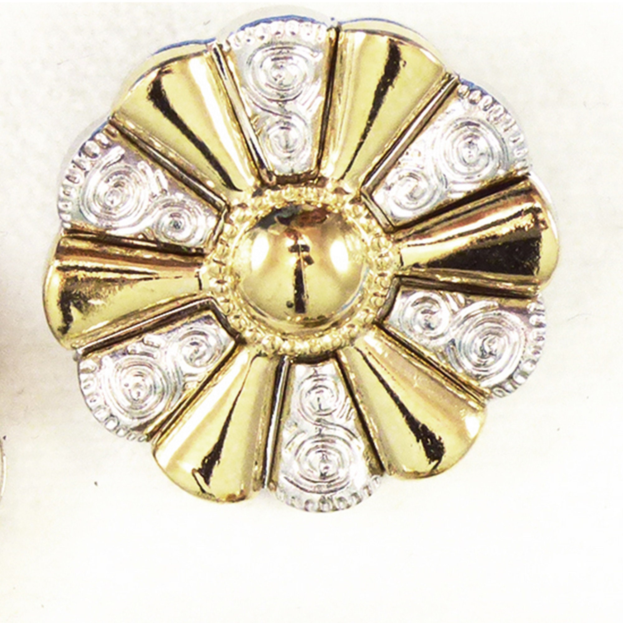 Vintage Gold & Silver Radial Design Button (25 Mm) - Etsy