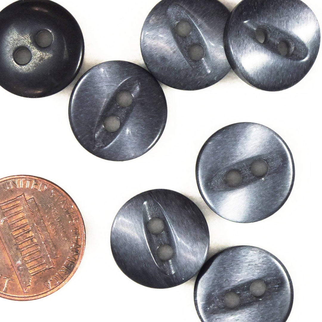 Black and Gray Variegated Button (15 Mm) - Etsy
