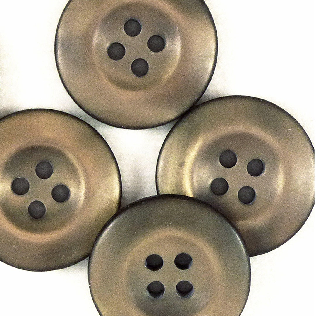 Pearlescent Taupe Button W/ Sloped Edge 23 Mm - Etsy