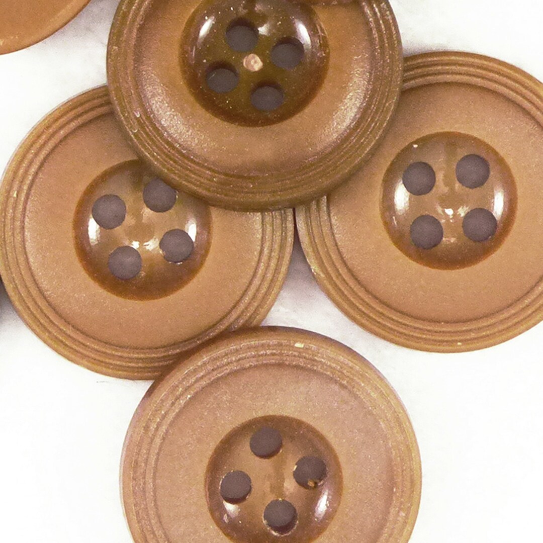 Terracotta Button With Rings (18 Mm) - Etsy