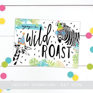 Wild Roast Coffee Bar Birthday Sign · Party Printables · Food Party ...