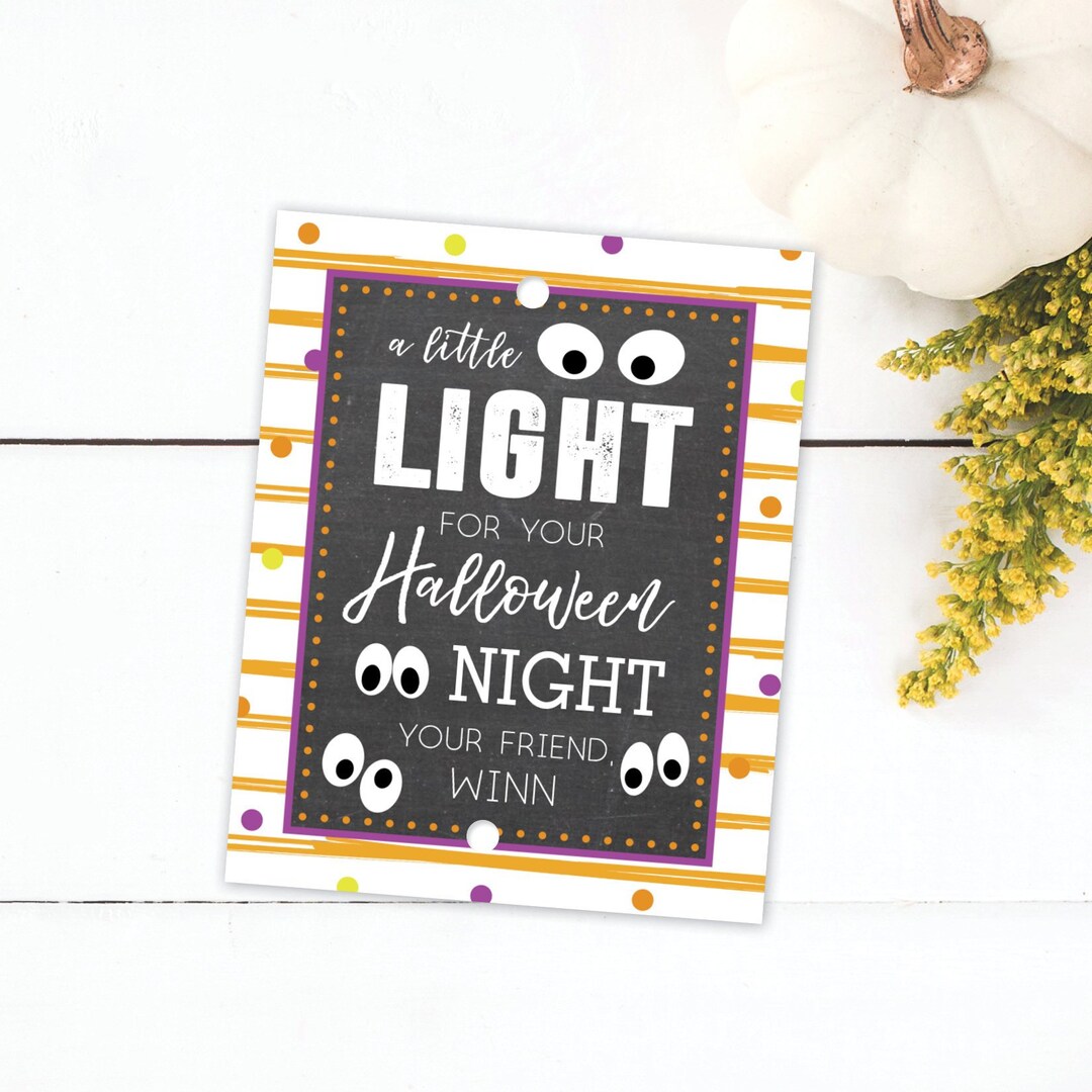 Halloween Glow Stick Tags · Halloween Class Treats · Personalized Treat ...