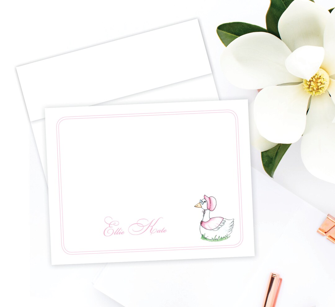 Mother Goose Notecards · Kid's Stationery · Girl Thank You Card ...