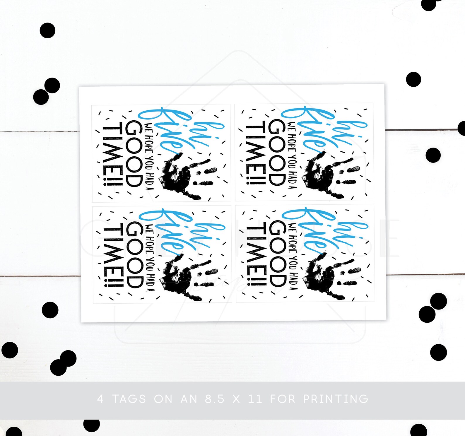 Hi Five Favor Tag Thank You Tags High Five Party Tags - Etsy
