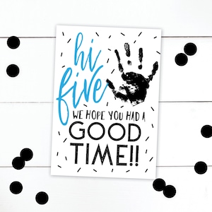 Hi Five Favor Tag · Thank You Tags · High Five Party Tags · Black ...