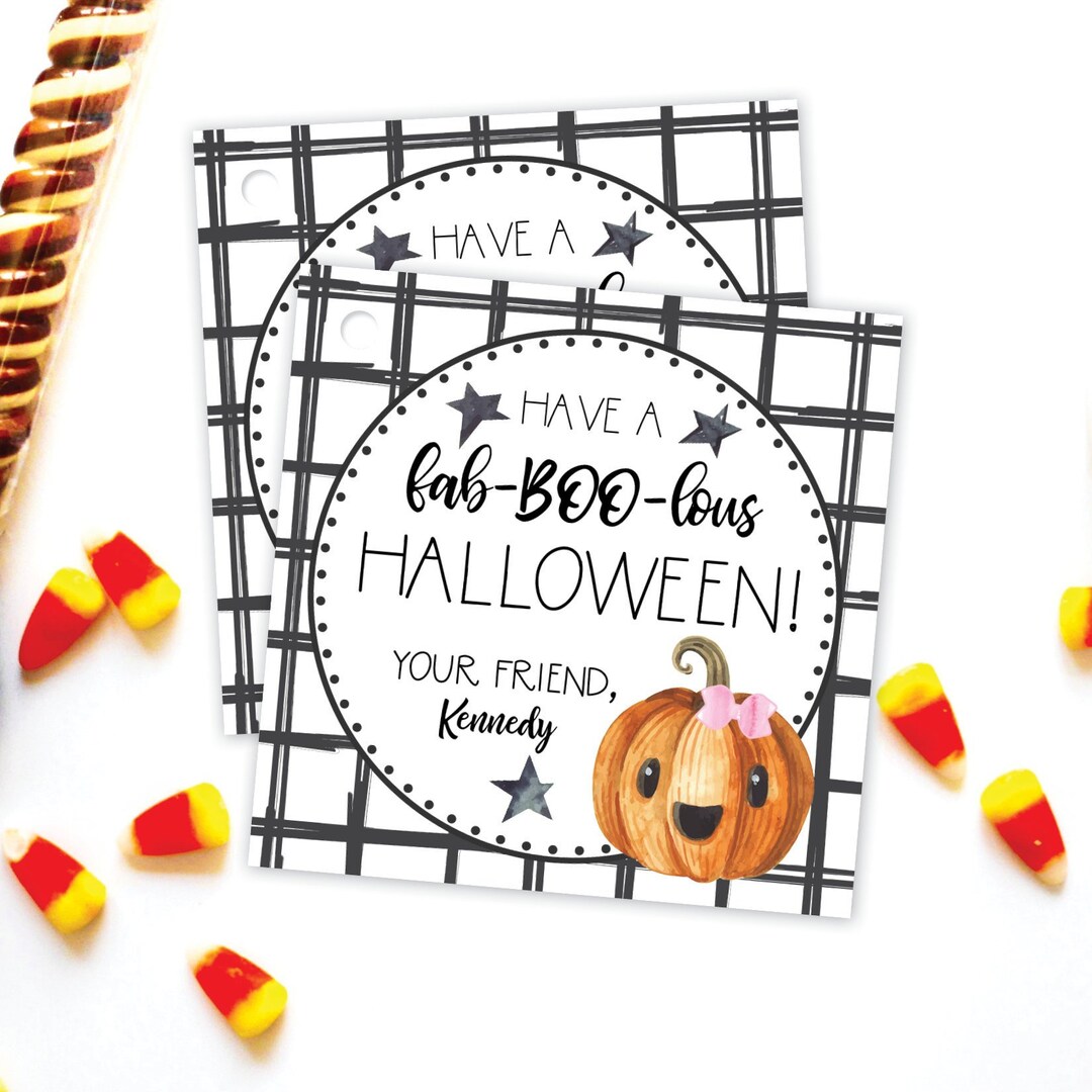 Halloween Tags Treat Tag Halloween Class Treats - Etsy