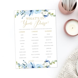 What's in Your Purse Baby Shower Game · Boy Baby Shower Game · Digital ...