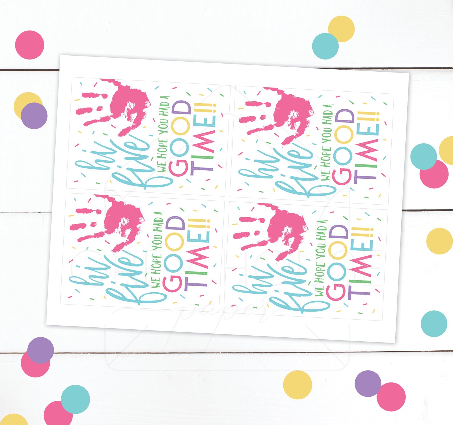 Hi Five Favor Tag Thank You Tags High Five Party Tags - Etsy