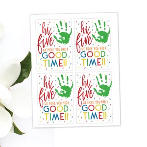Hi Five Birthday Favor Tag · High Five Party Tags · Thank You ...