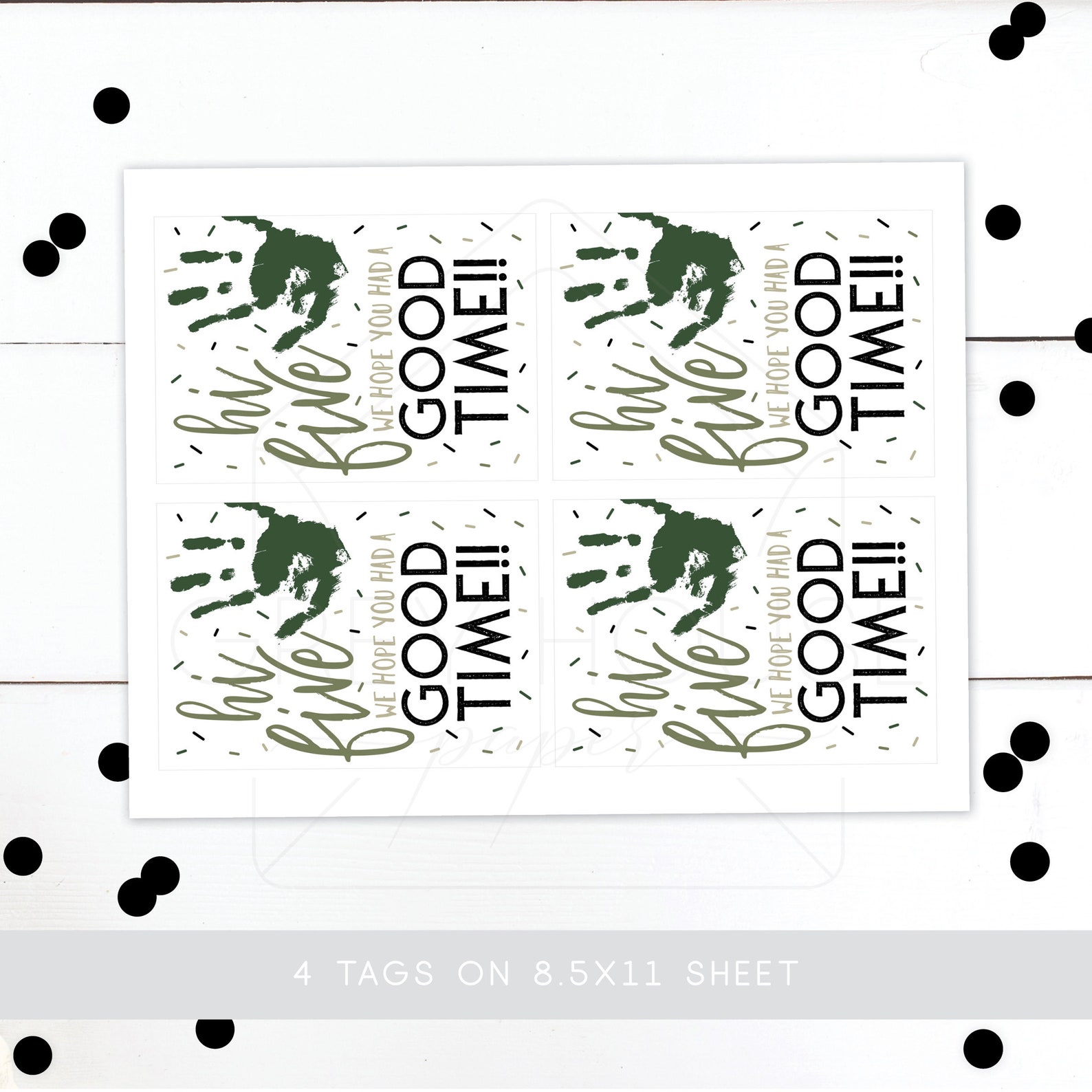 Hi Five Favor Tag Thank You Tags High Five Party Tags - Etsy