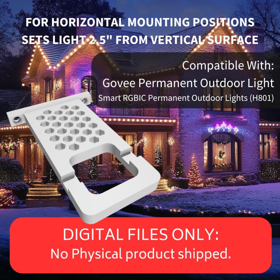 Govee Compatible Permanent Outdoor Light Clips Mounting Bracket 3D STL ...