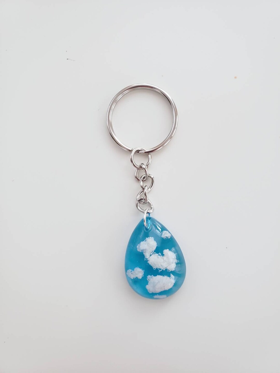 Piece of Heaven - Big, Blue Sky Necklace, Clouds Necklace, Resin Sky ...