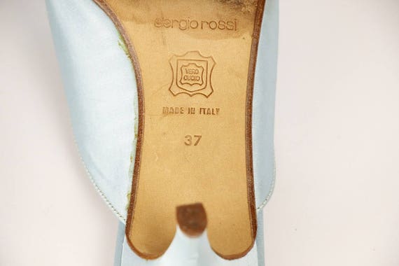 Vintage VERSACE Iconic Powder Blue Medusa Mule - Gem