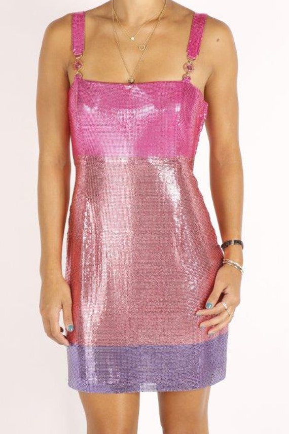 Iconic Vintage VERSACE Metal Mesh Dress - Gem