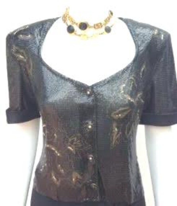 Gianni Versace 80’s Metal Mesh Top - Gem