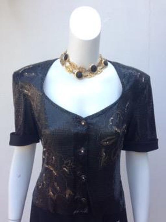 Gianni Versace 80’s Metal Mesh Top - Gem