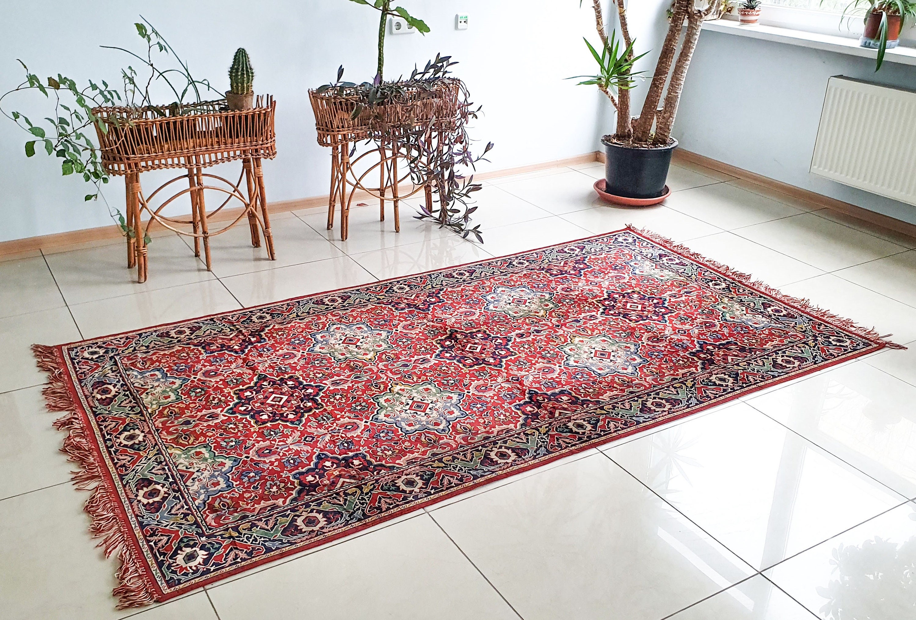 boho hallway runner rug turkish kilim German colorful kitchen patio ...