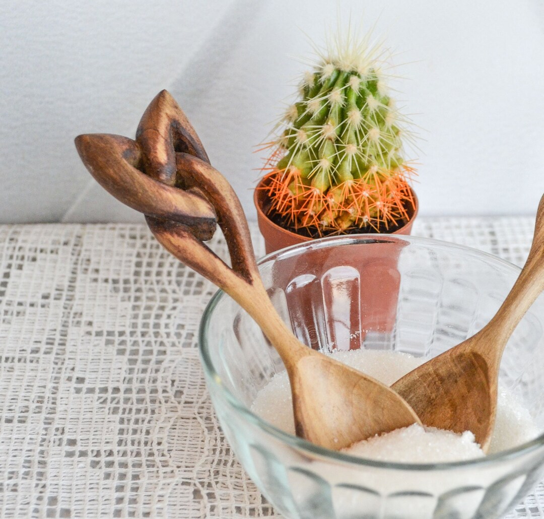 Medieval Wooden Viking Spoon With Celtic Hand Carved Triquetra Handle ...