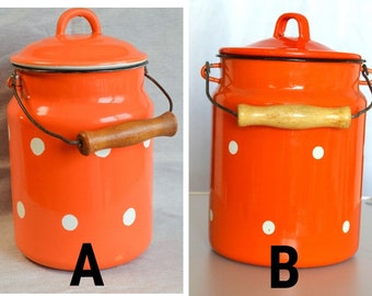 Orange Metal Bucket - Etsy