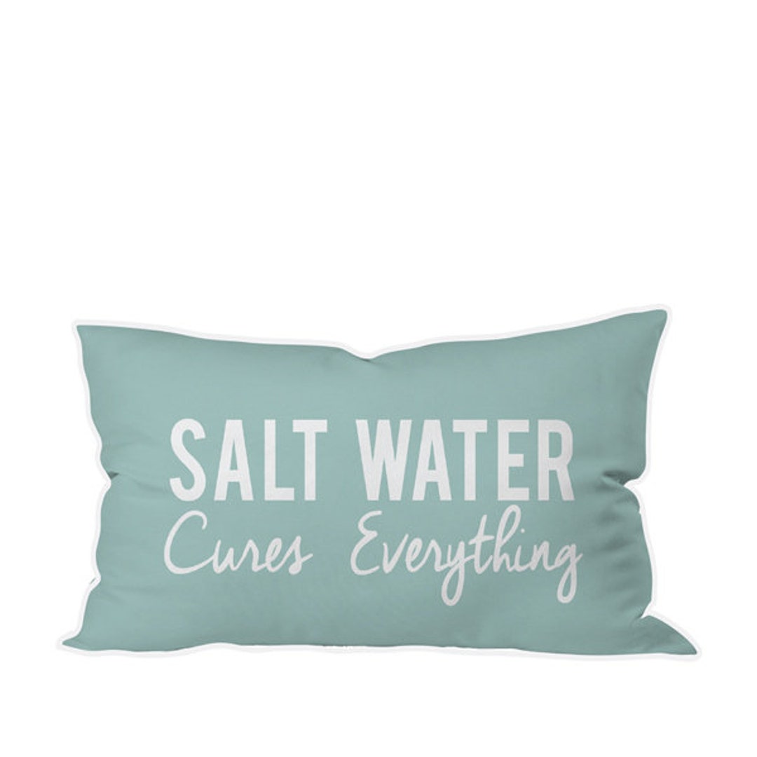 12x20in Salt Water Cures Everything With White Piping - Etsy
