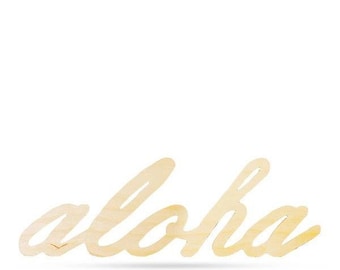 Cursive Aloha Sign - Etsy
