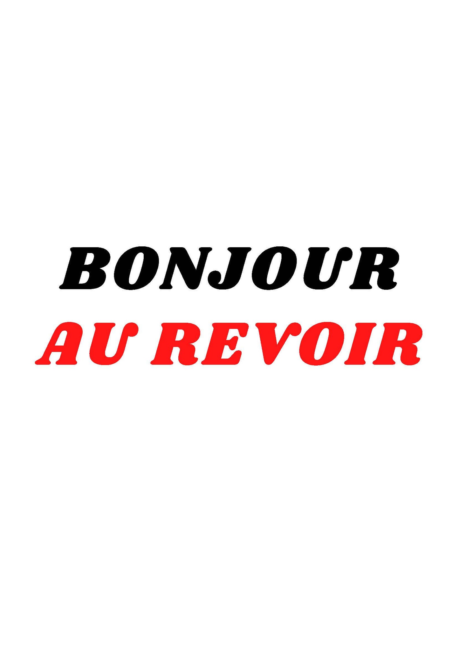 Bonjour Au Revoir Printable Poster French Bold Decor Wall - Etsy