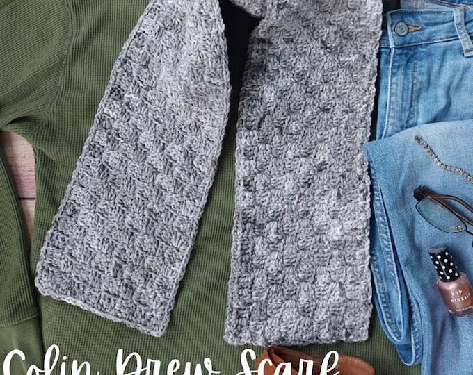 Easy C2C DC Scarf Crochet Pattern, Colin Drew Scarf Crochet Pattern ...
