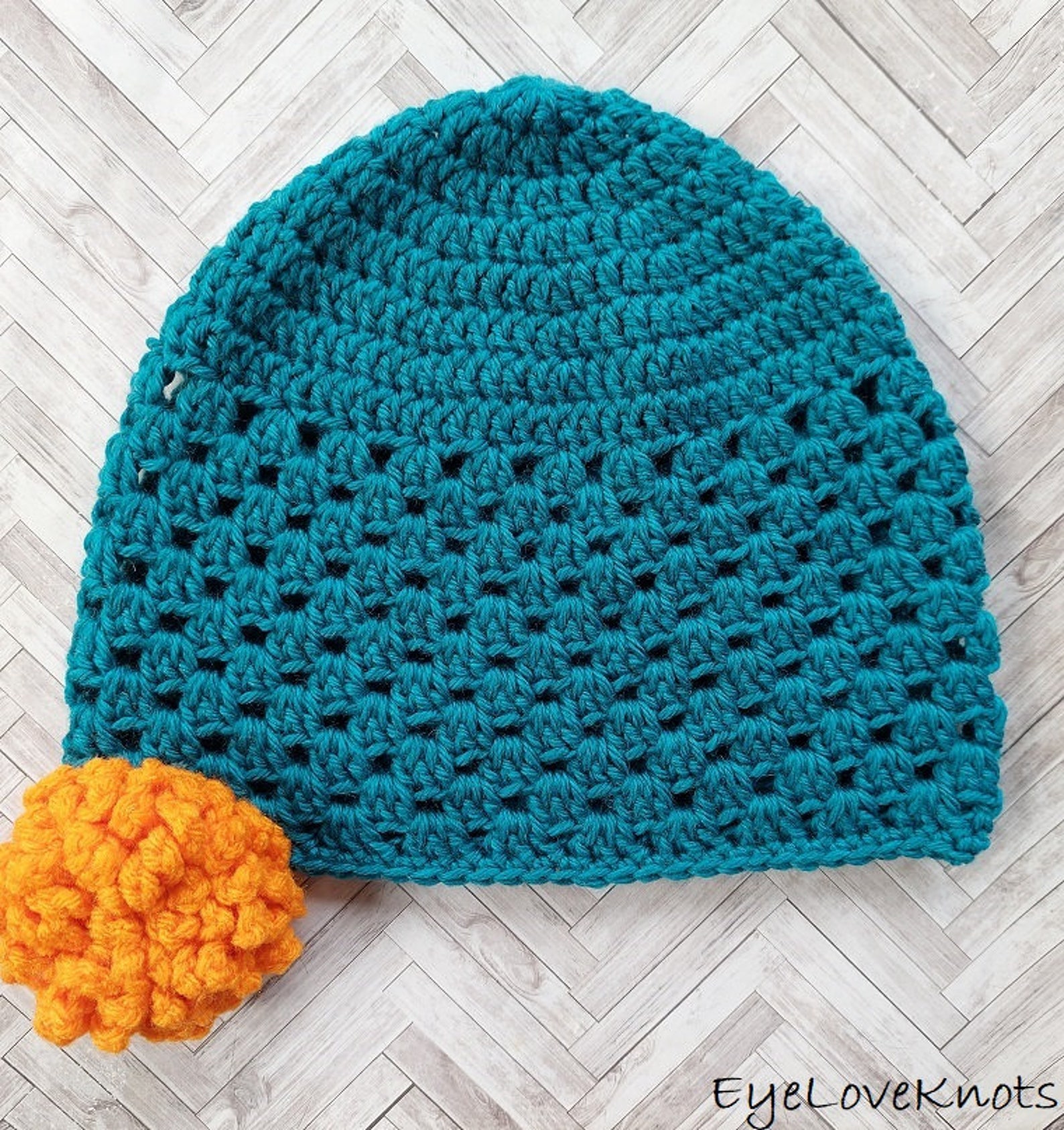 Easy Beanie Crochet Pattern, Granny Square Beanie, Granny Stitch Beanie ...