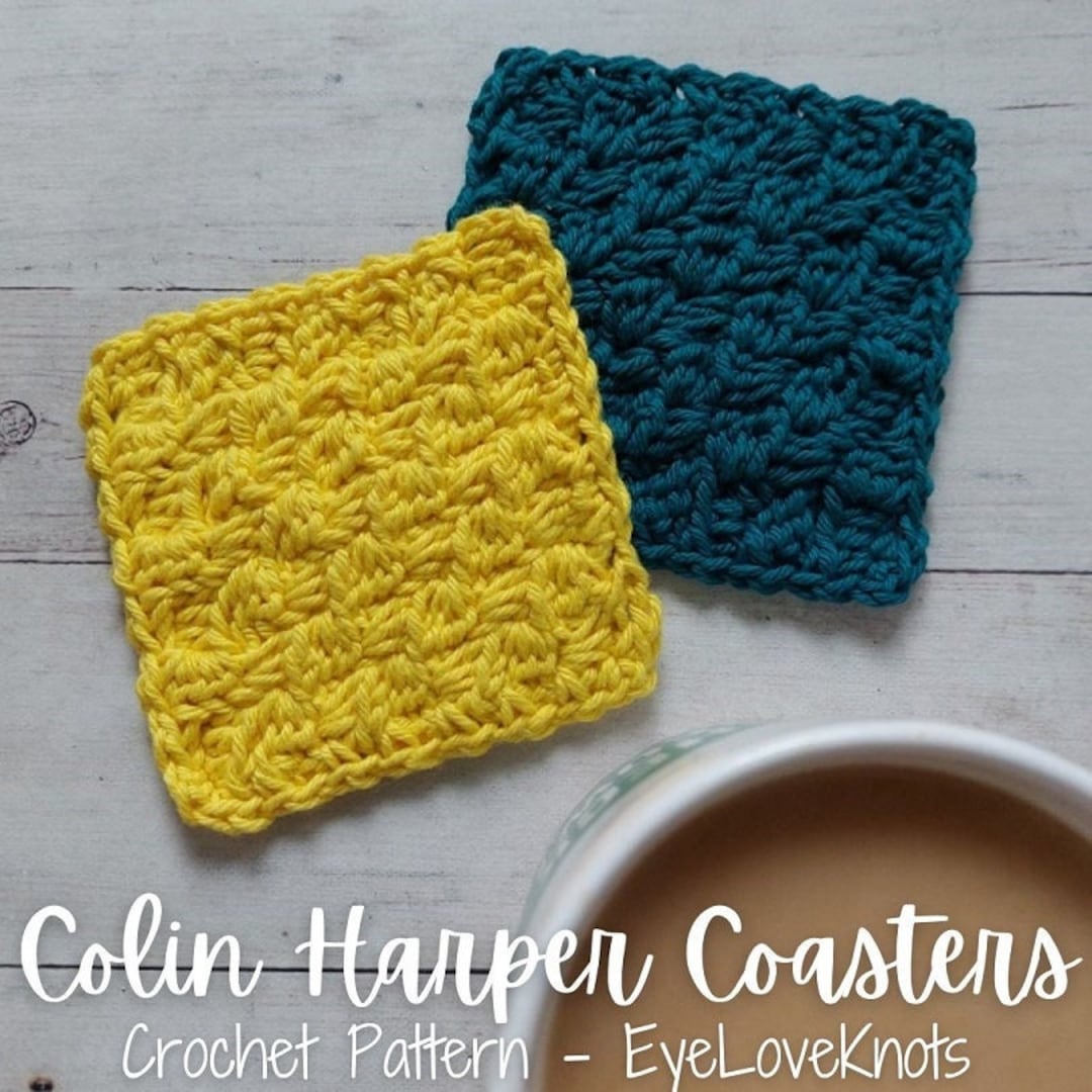 Easy C2C in HDC Coaster Crochet Pattern, Colin Harper Coasters Crochet ...