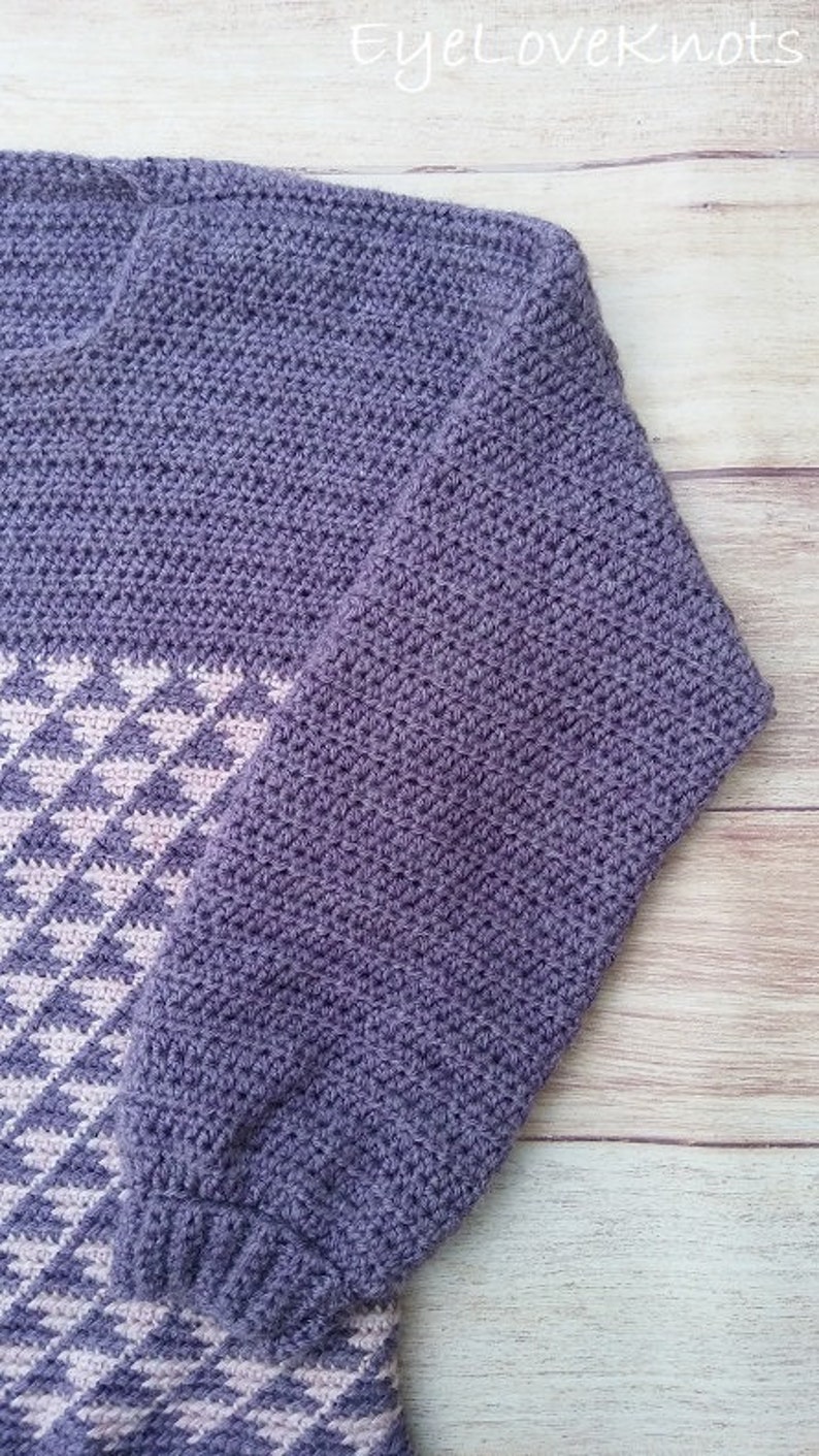 CROCHET PATTERN - Tessellated Triangles Sweater, Crochet Sweater ...