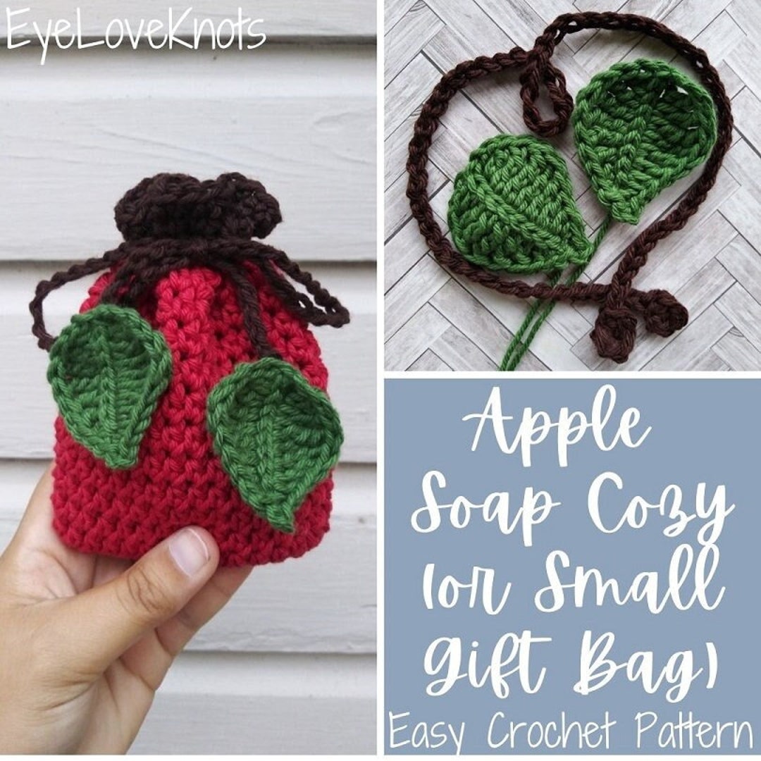 Fall Crochet Pattern, Apple Crochet Pattern, Apple Soap Cozy Crochet ...