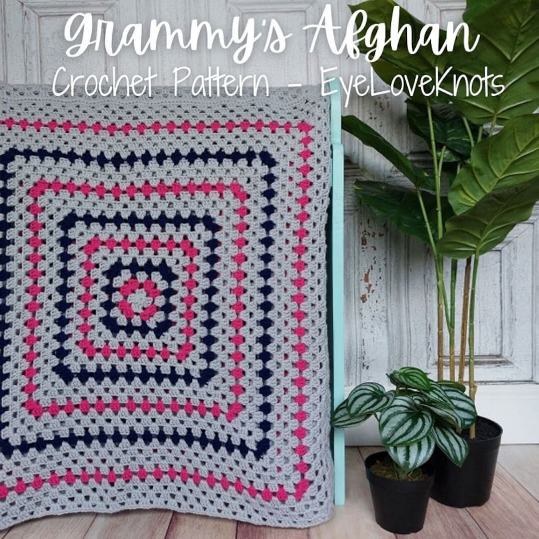Easy King Size Granny Square Afghan Crochet Pattern, Easy King Size ...