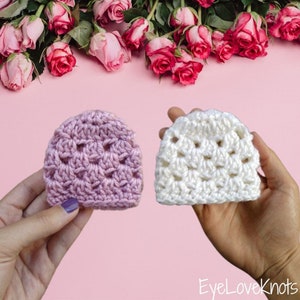 Easy Granny Stitch Preemie Baby Beanie Crochet Pattern, Crochet Beanie ...