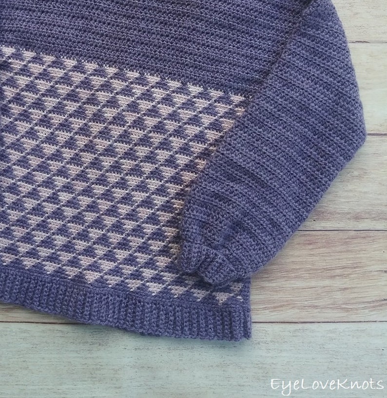 CROCHET PATTERN - Tessellated Triangles Sweater, Crochet Sweater ...