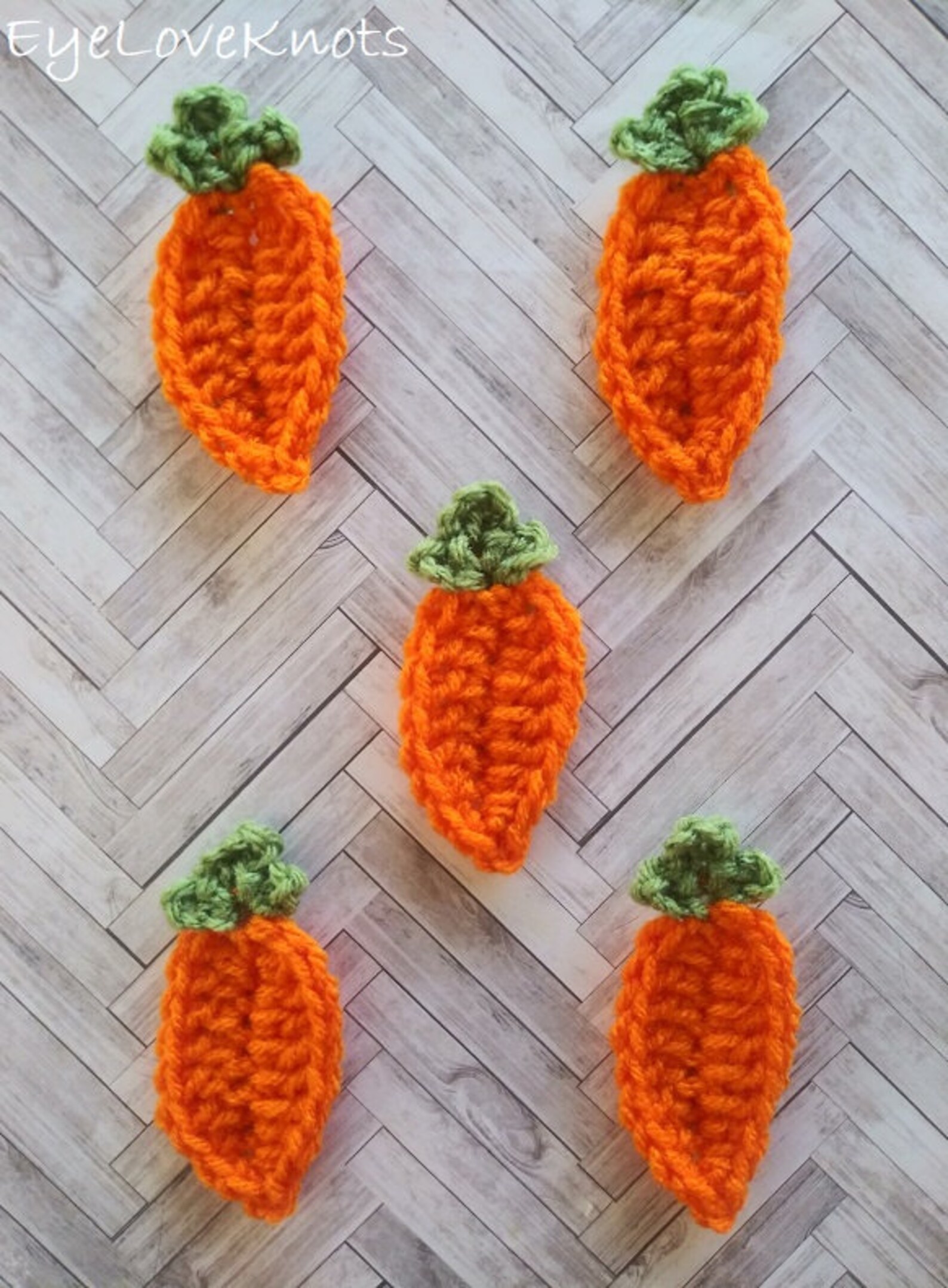 CROCHET PATTERN Super Easy Carrot Applique Crochet Carrot - Etsy