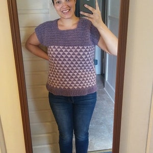 CROCHET PATTERN - Tessellated Triangles Sweater, Crochet Sweater ...