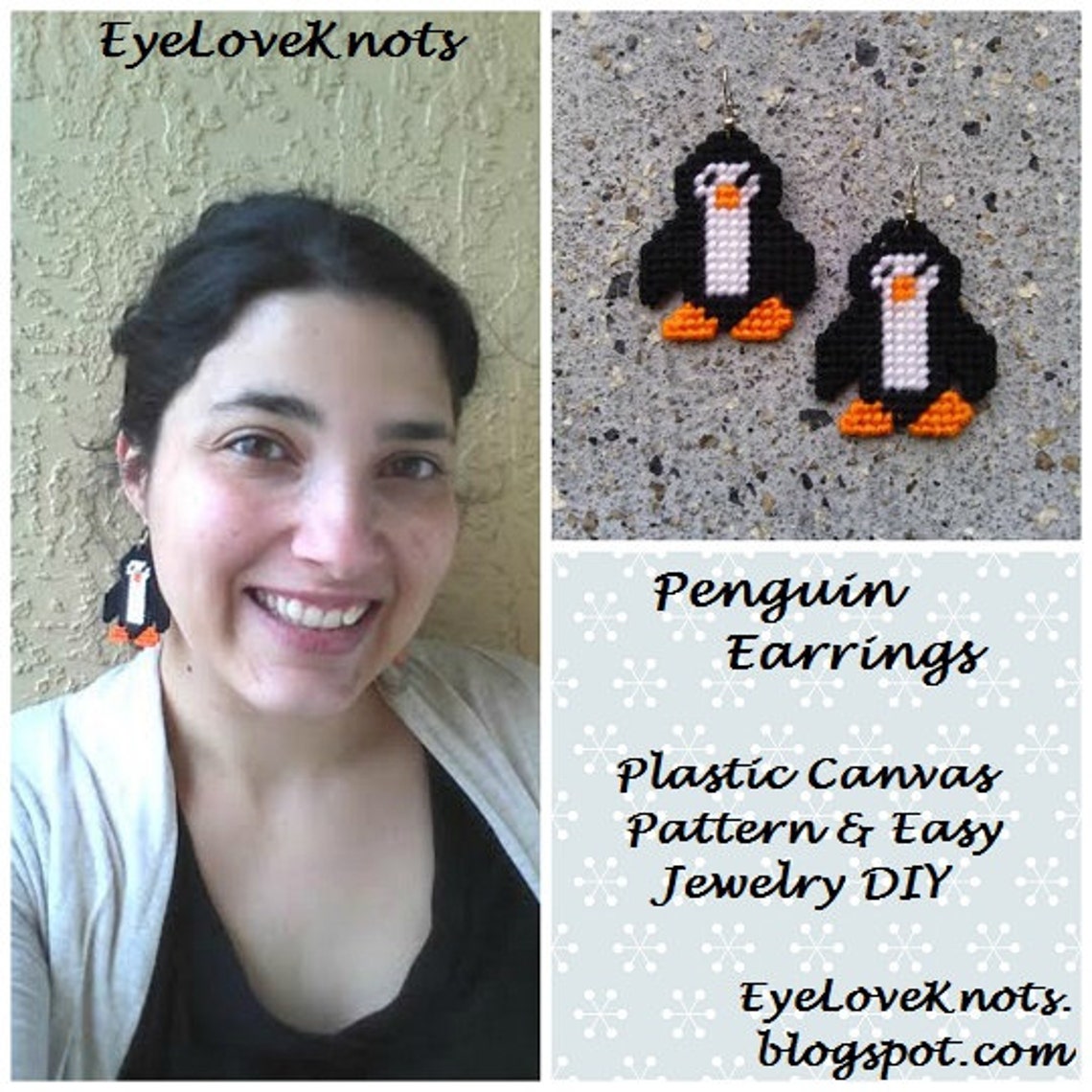 Plastic Canvas Pattern & Jewelry Tutorial - Plastic Canvas Penguin ...