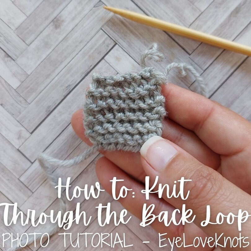 How to Knit Through the Back Loop Easy Knitting Tutorial | Etsy
