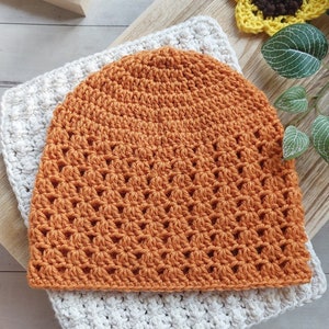 Easy Shell Stitch Beanie Crochet Pattern, Fall Crochet Pattern, Selene ...