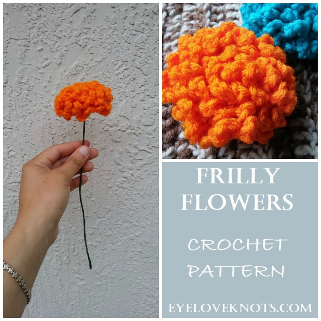 CROCHET PATTERN - Frilly Flowers Crochet Pattern, Bouquet Crochet ...