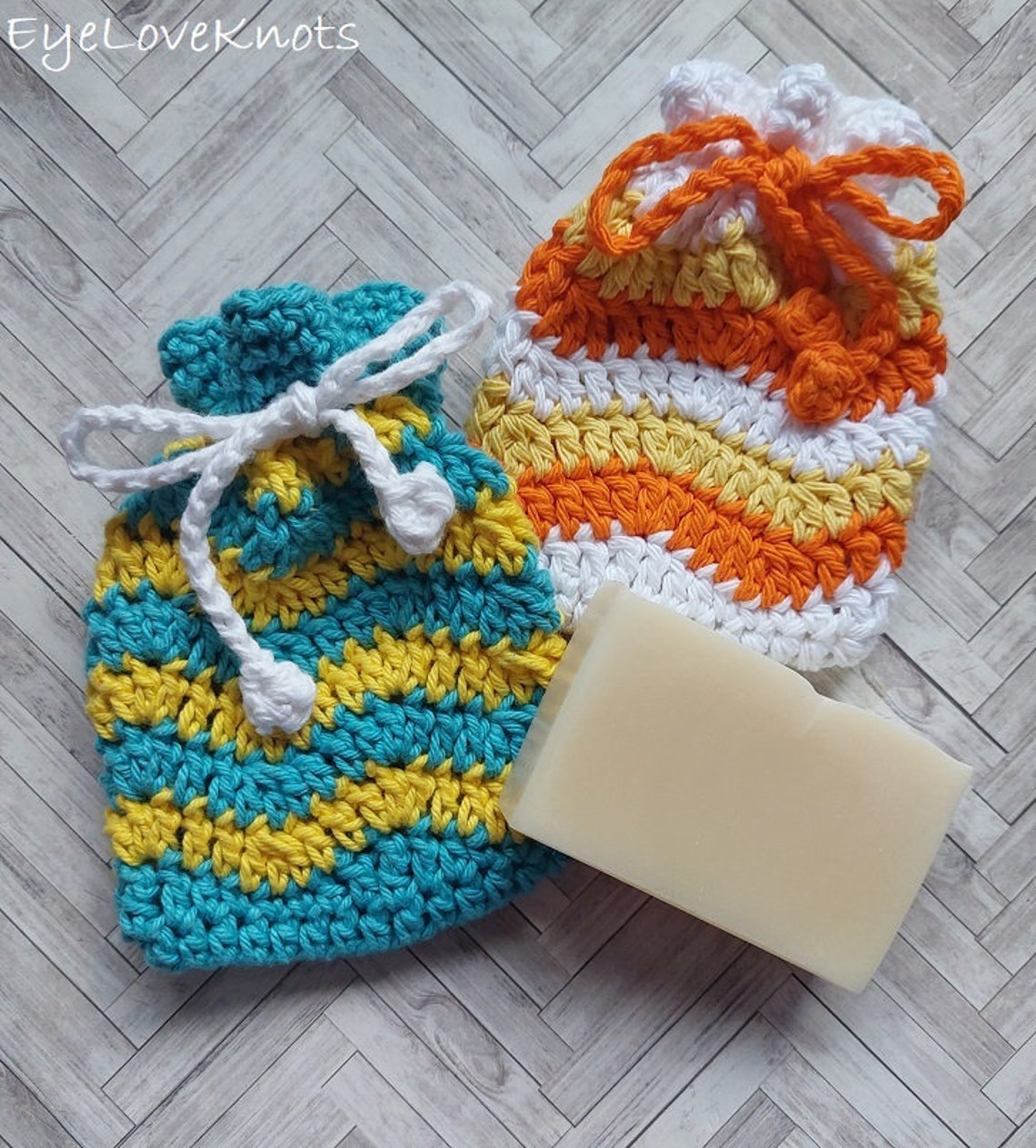 Ripple Soap Cozy Crochet Pattern, Ripple Gift Bag Crochet Pattern, Remi ...