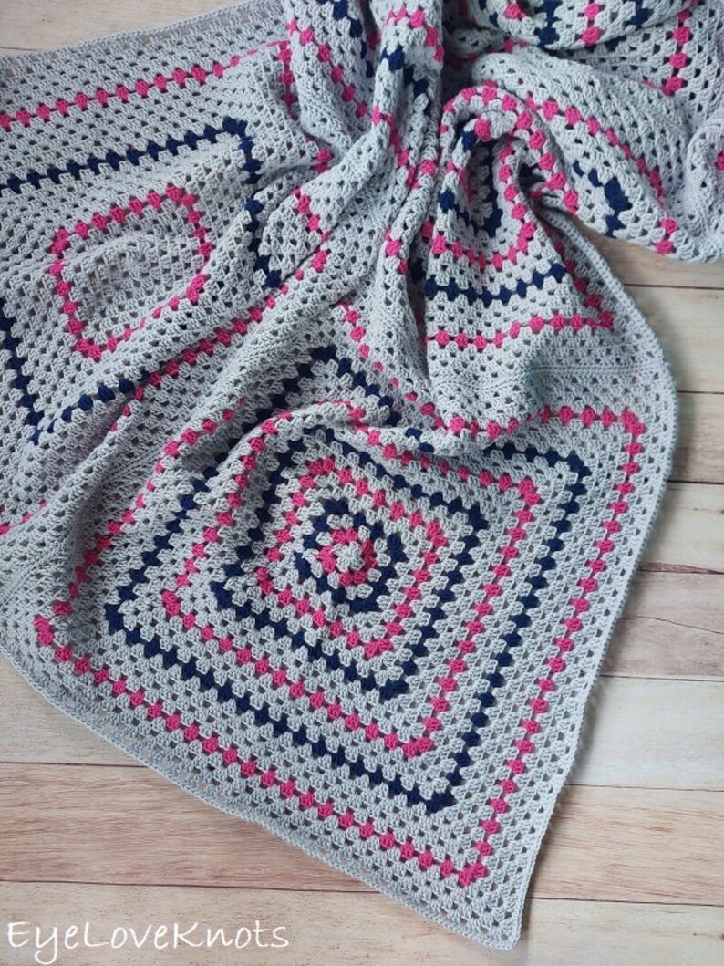 Easy King Size Granny Square Afghan Crochet Pattern, Easy King Size ...