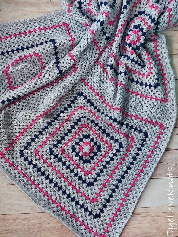 Easy King Size Granny Square Afghan Crochet Pattern, Easy King Size ...