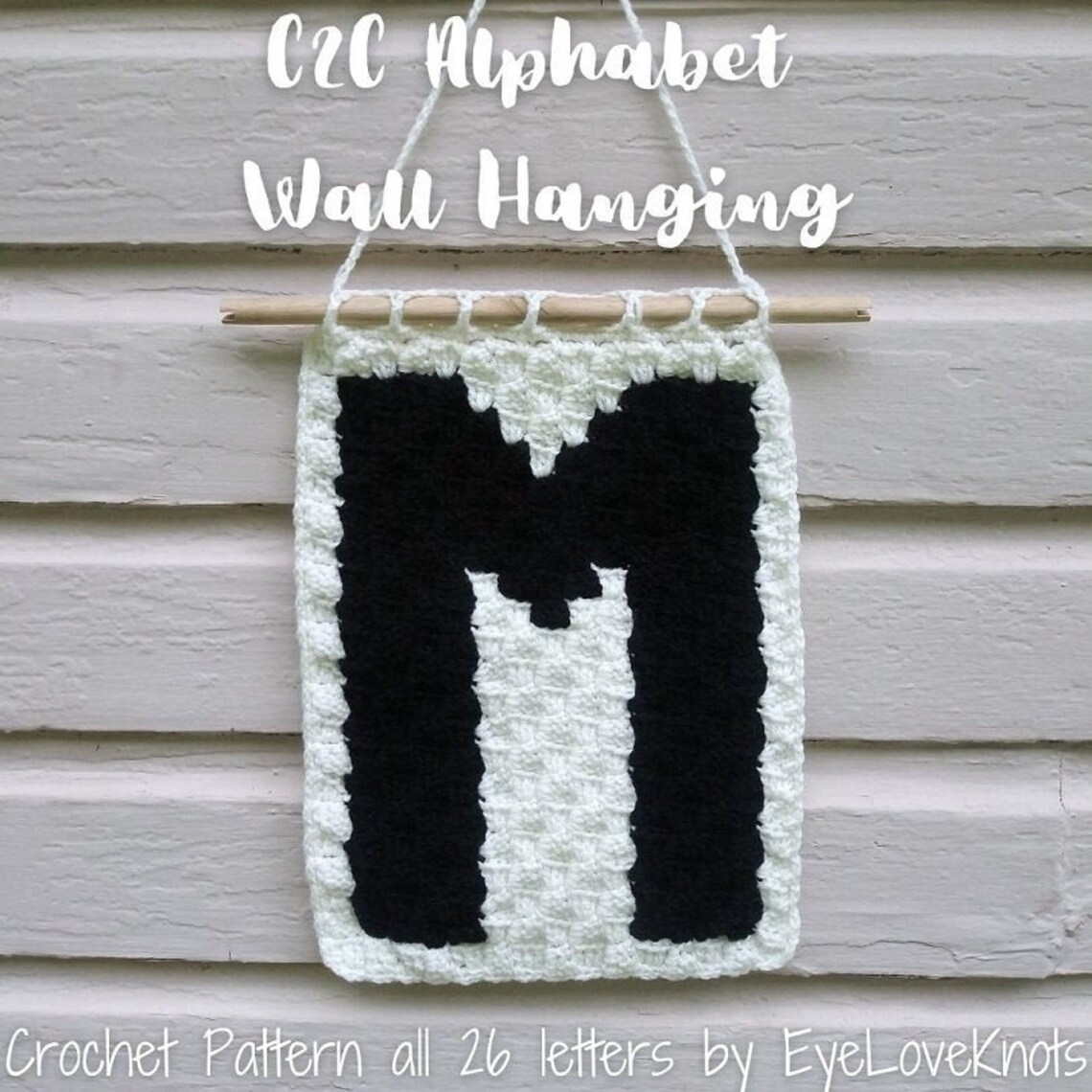 C2C Crochet Pattern C2C Alphabet Wall Hanging Crochet Wall | Etsy