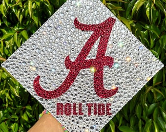 Custom Rhinestone Logo Graduation Cap Topper - College, High School ...