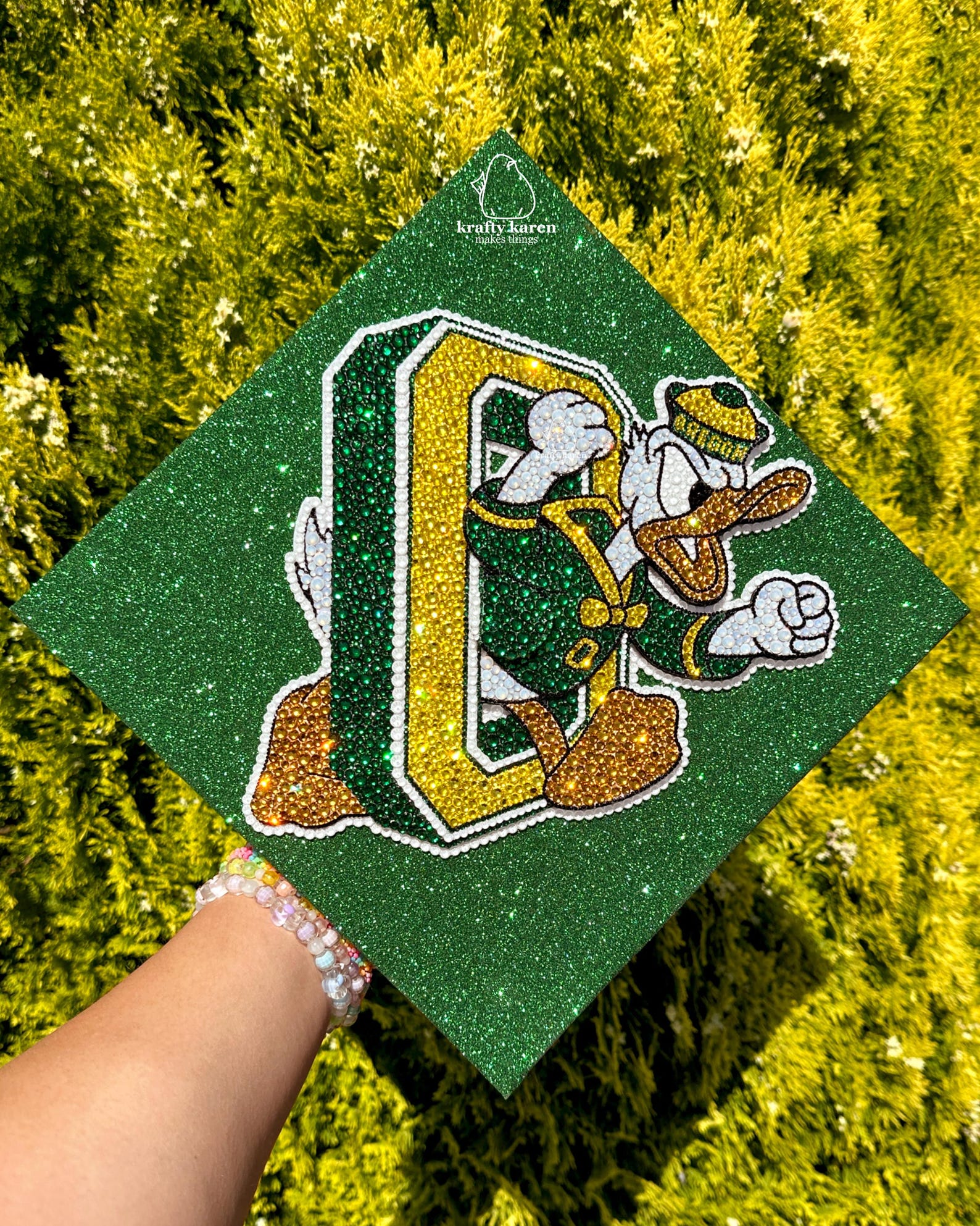 University of Oregon Rhinestone Grad Cap - Ready to Ship - Etsy