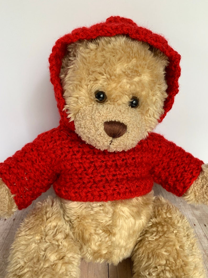 Build-a-bear Hoodie Sweater Crochet Pattern | Etsy UK