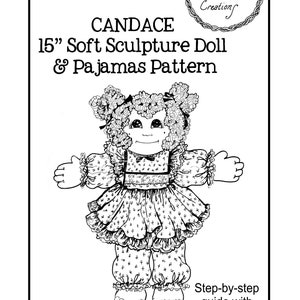 Candace 1984 Vintage 15” Soft Sculpture Cloth Doll Pattern Boy Girl ...