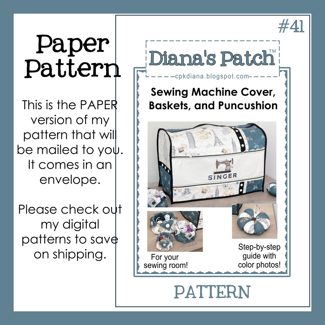 41. Sewing Room Accessories PAPER PATTERN to Make Sewing Machine Cover ...
